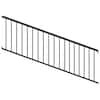 Pegatha Plus 8 ft. x 36 in. Black Fine Textured Aluminum Stair Rail Kit ...