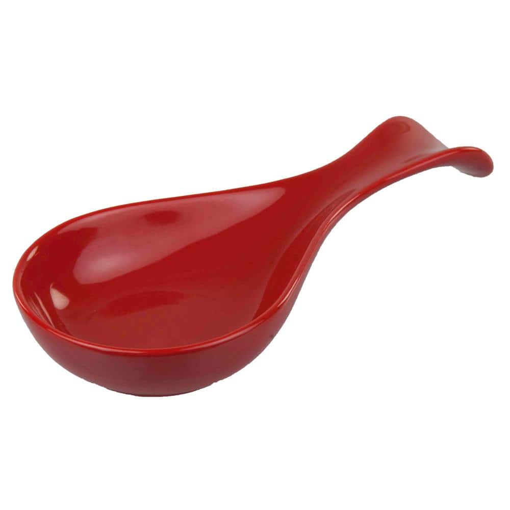 Home Basics Ceramic Spoon Rest in Red SR44263 - The Home Depot