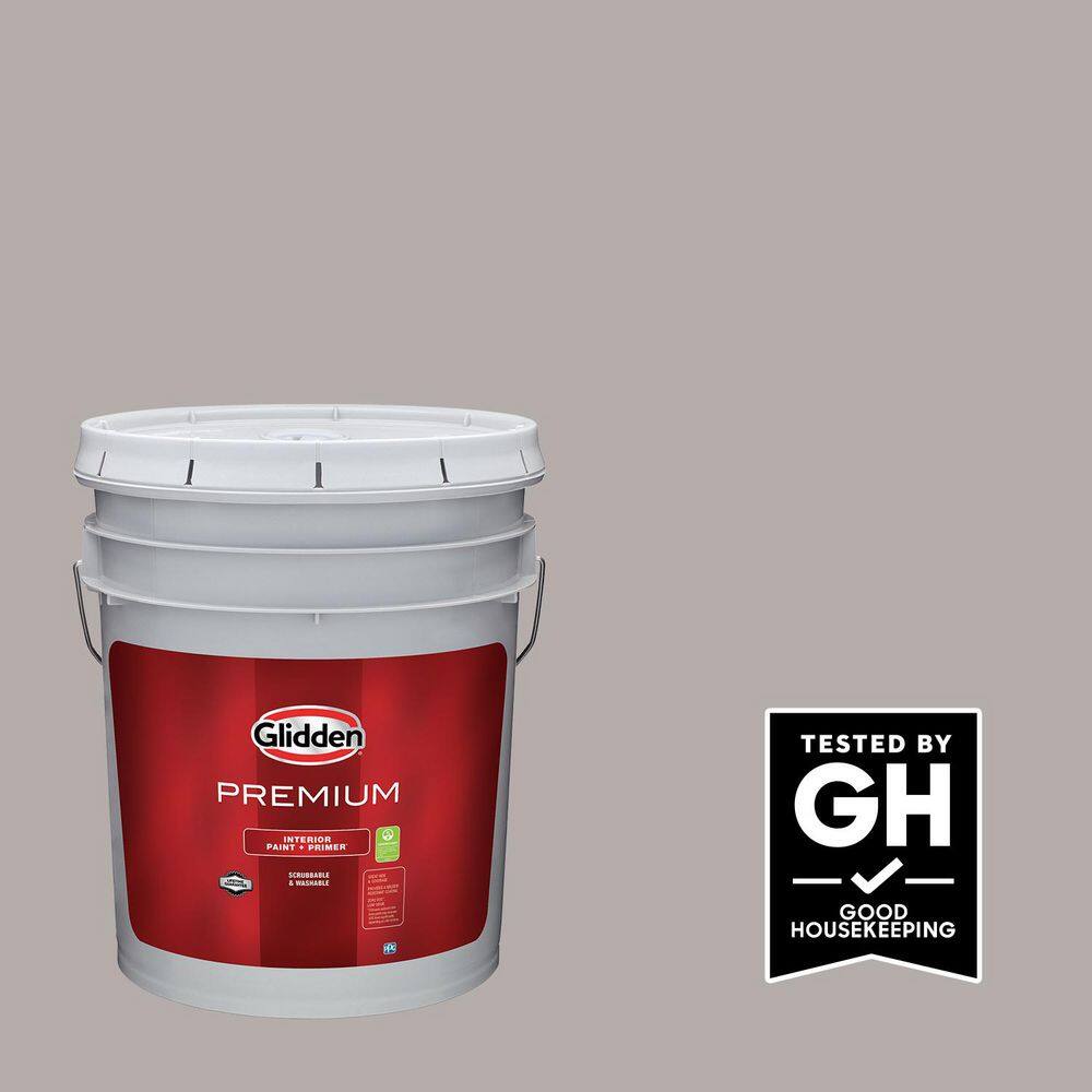 Glidden Premium 5 gal. PPG1005-4 Slate Pebble Semi-Gloss Interior Latex ...