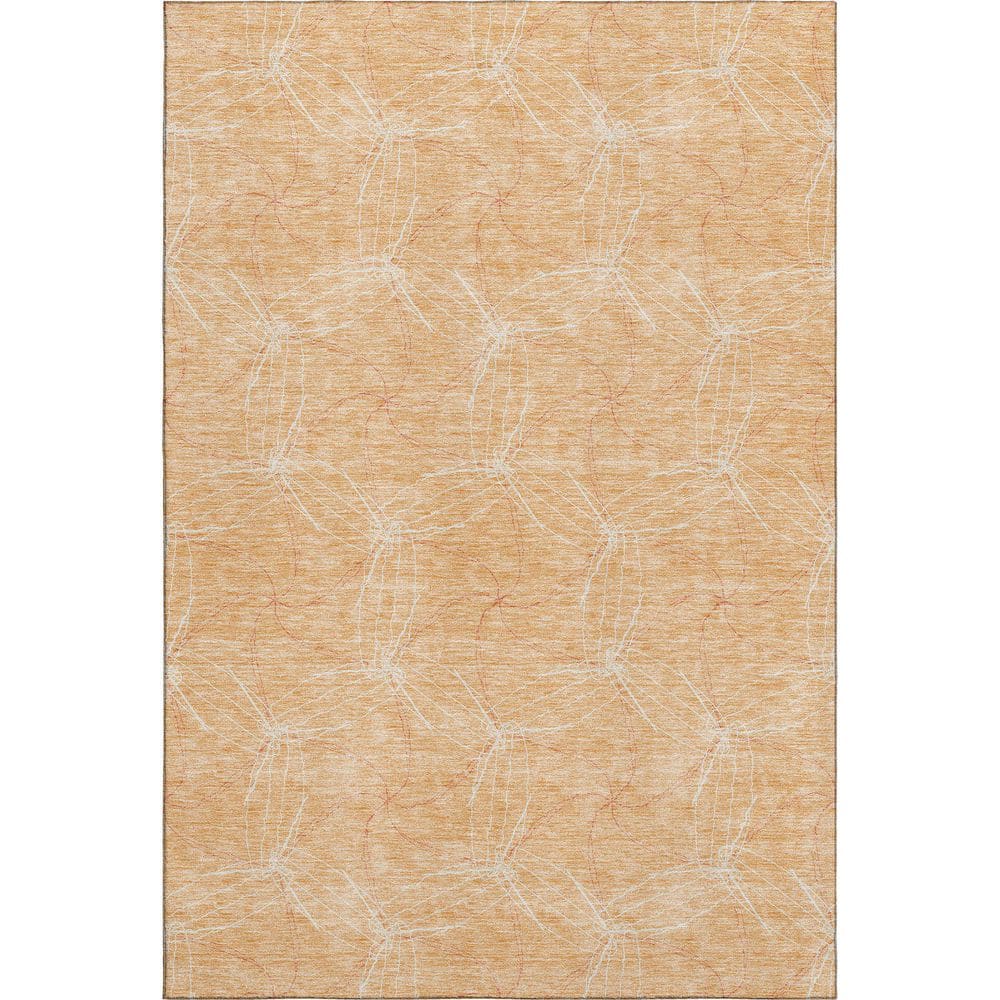 Addison Rugs Mayfield Premium Machine Washable Abstract AMF968 Peach 9 ...