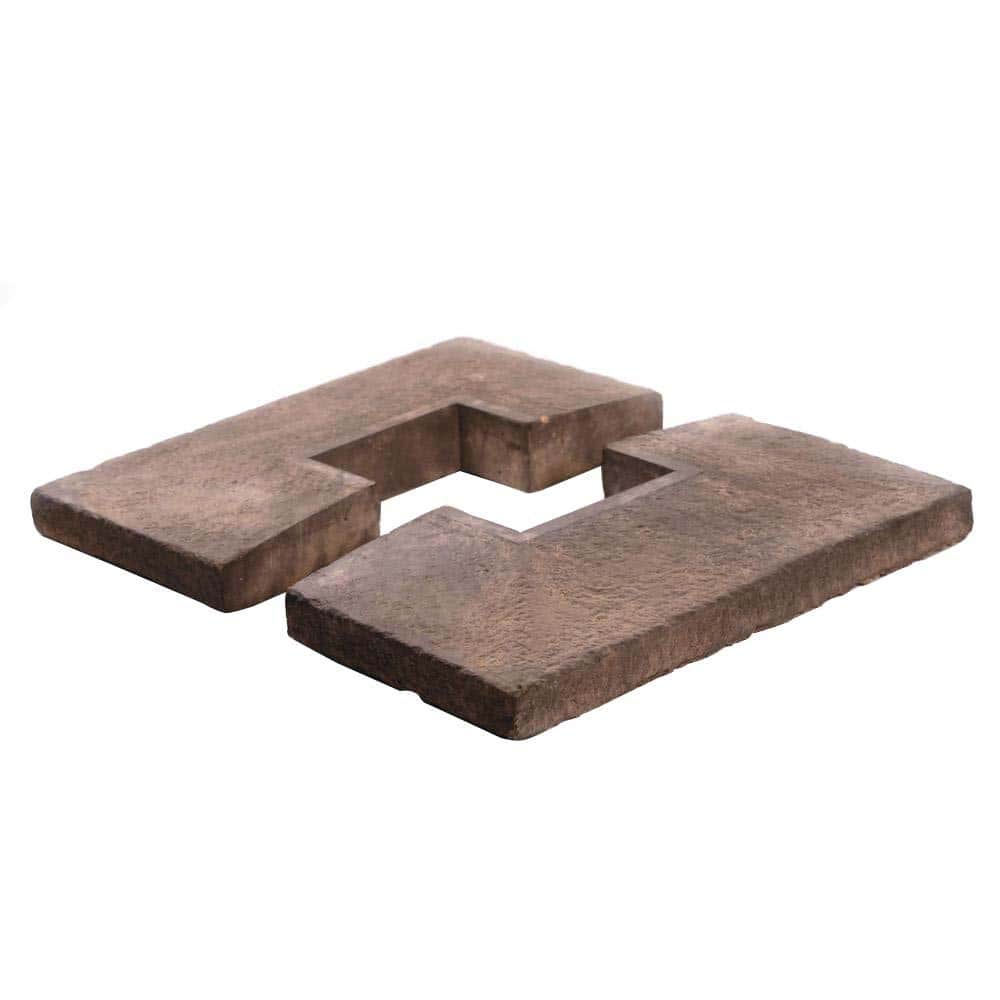 ClipStone Walnut Peaked Split Column CapStone 18 in. x 18 in. for 6 in ...