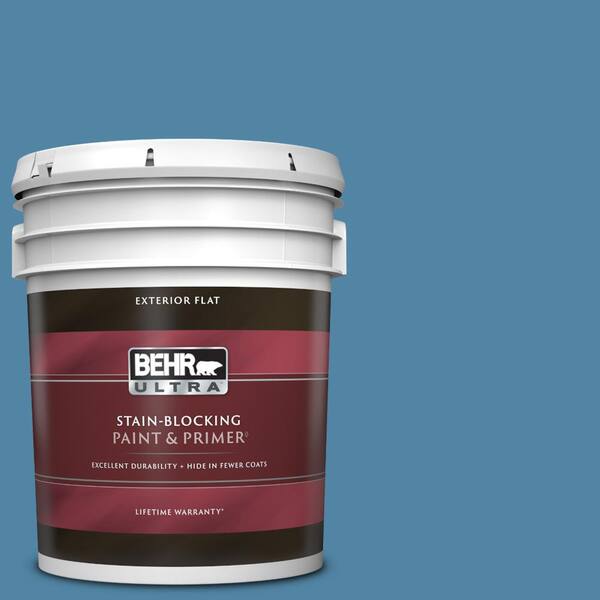 BEHR ULTRA 5 gal. #M500-4 Hemisphere Flat Exterior Paint & Primer ...