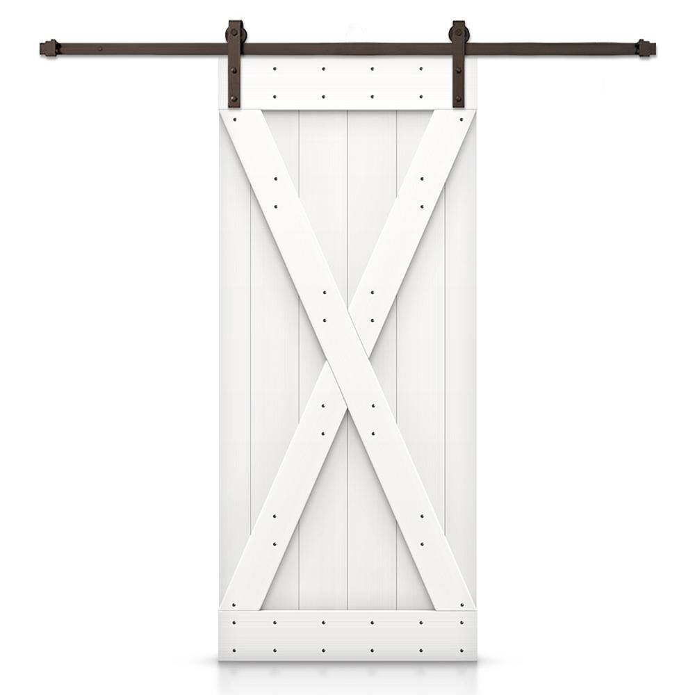 CALHOME X Series 38 in. x 84 in. White DIY Knotty Pine Wood Interior ...