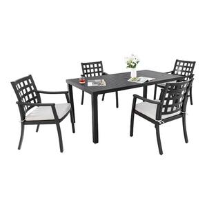 Alaterre Furniture Barton 5-Piece Natural Wood Outdoor Dining Set ...