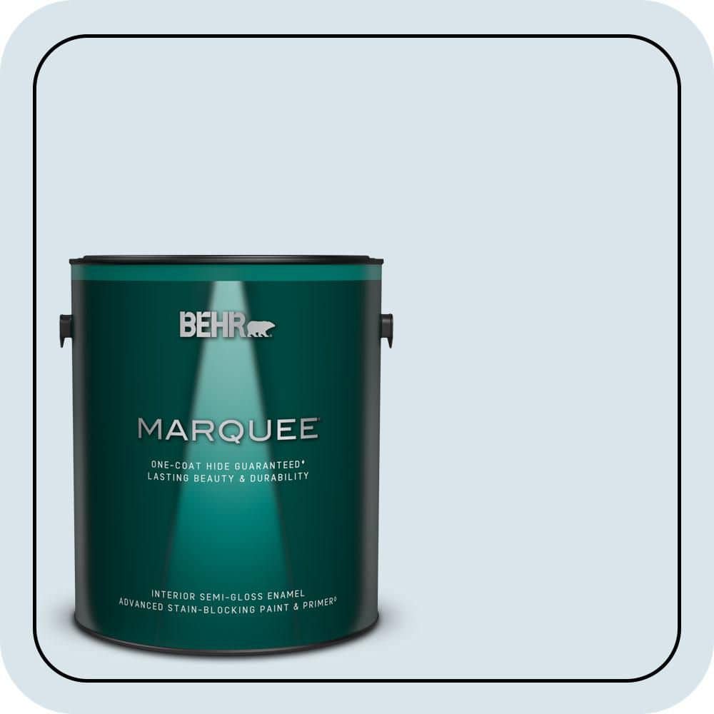 BEHR MARQUEE 1 gal. #570C-1 Arctic Shadow Semi-Gloss Enamel Interior ...