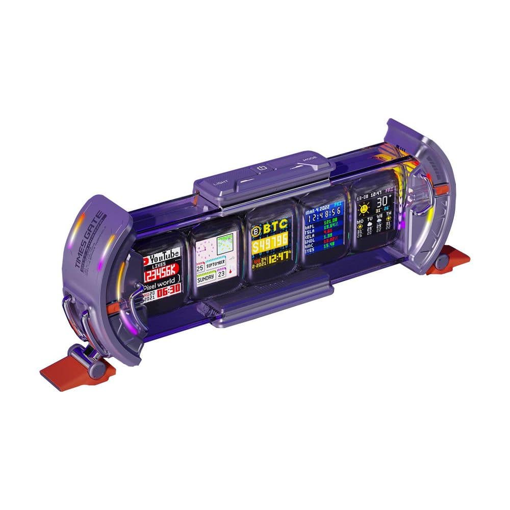 BIBIVIS Cyberpunk Gaming Setup Digital Clock with Smart APP Control ...