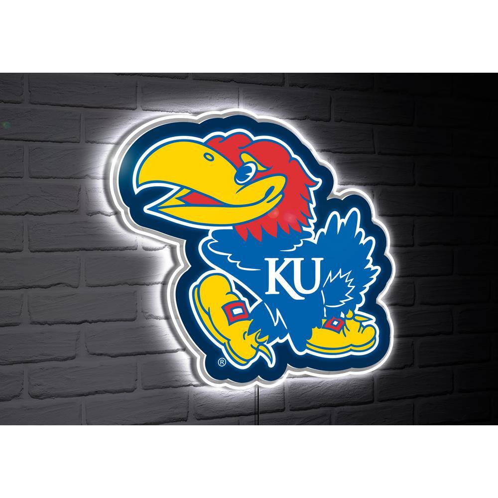 Evergreen 23 in. x 23 in. University of Kansas College Mascot Plug-In ...
