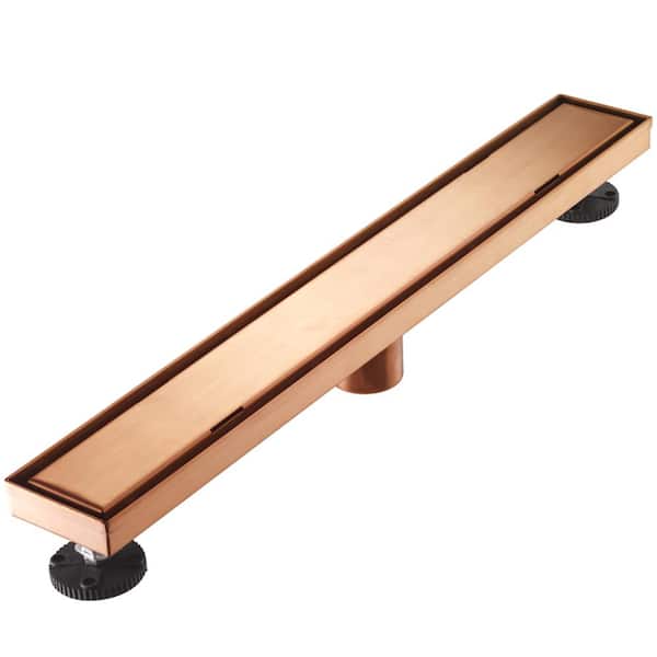 Elegante Drain Collection 36 in. Linear Stainless Steel Shower Drain ...