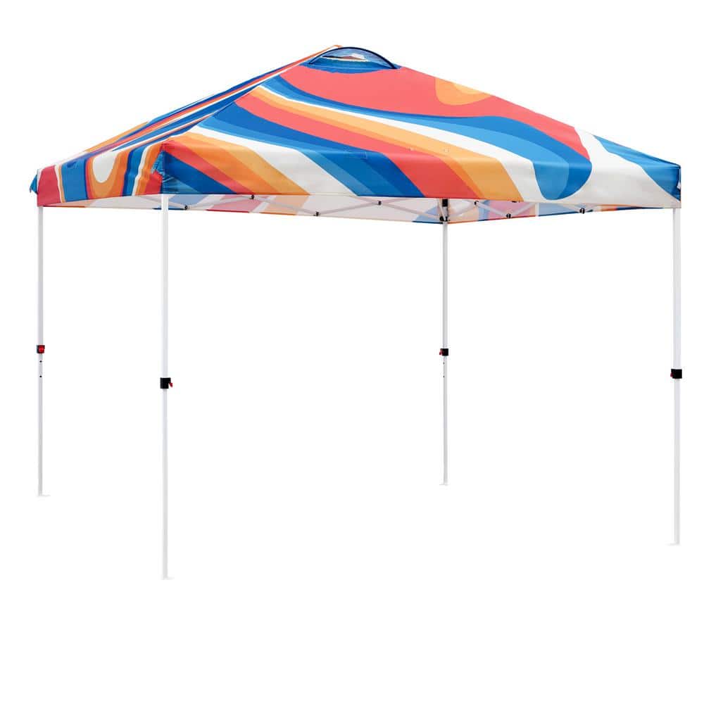 EAGLE PEAK 10 ft. x 10 ft. Pop Up Canopy Tent Instant Outdoor Canopy ...