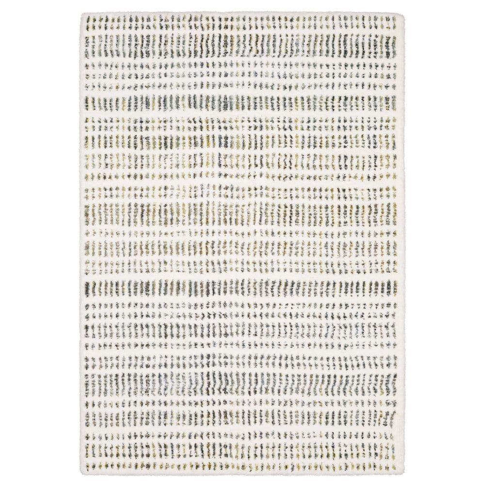 AVERLEY HOME Gale Ivory/Multi 10 ft. x 13 ft. Vertical Geometric Dashed ...