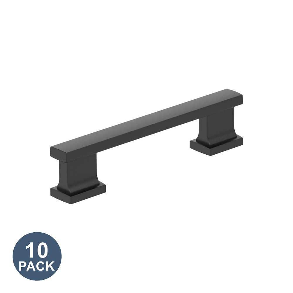 Amerock 10-Pack Triomphe 3-3/4 in. 96mm Classic Matte Black Bar Cabinet ...