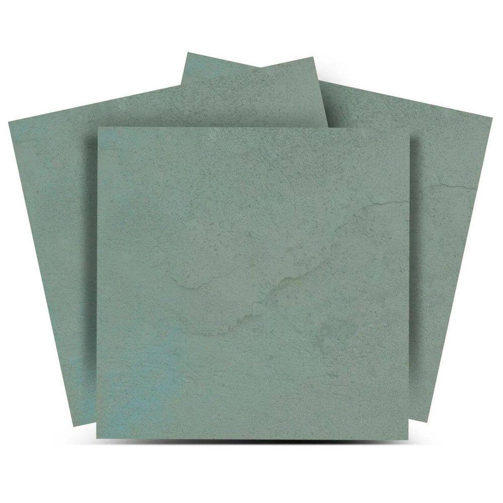 MI ALMA Cadet Blue/Gray R163 4 in. x 4 in. Vinyl Peel and Stick Tile ...