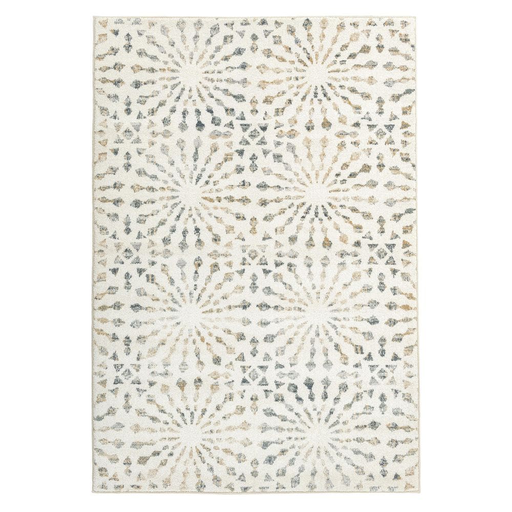 Orian Rugs Riverstone Spoole 7 ft. 10 in. x 10 ft. White Area Rug RIV ...