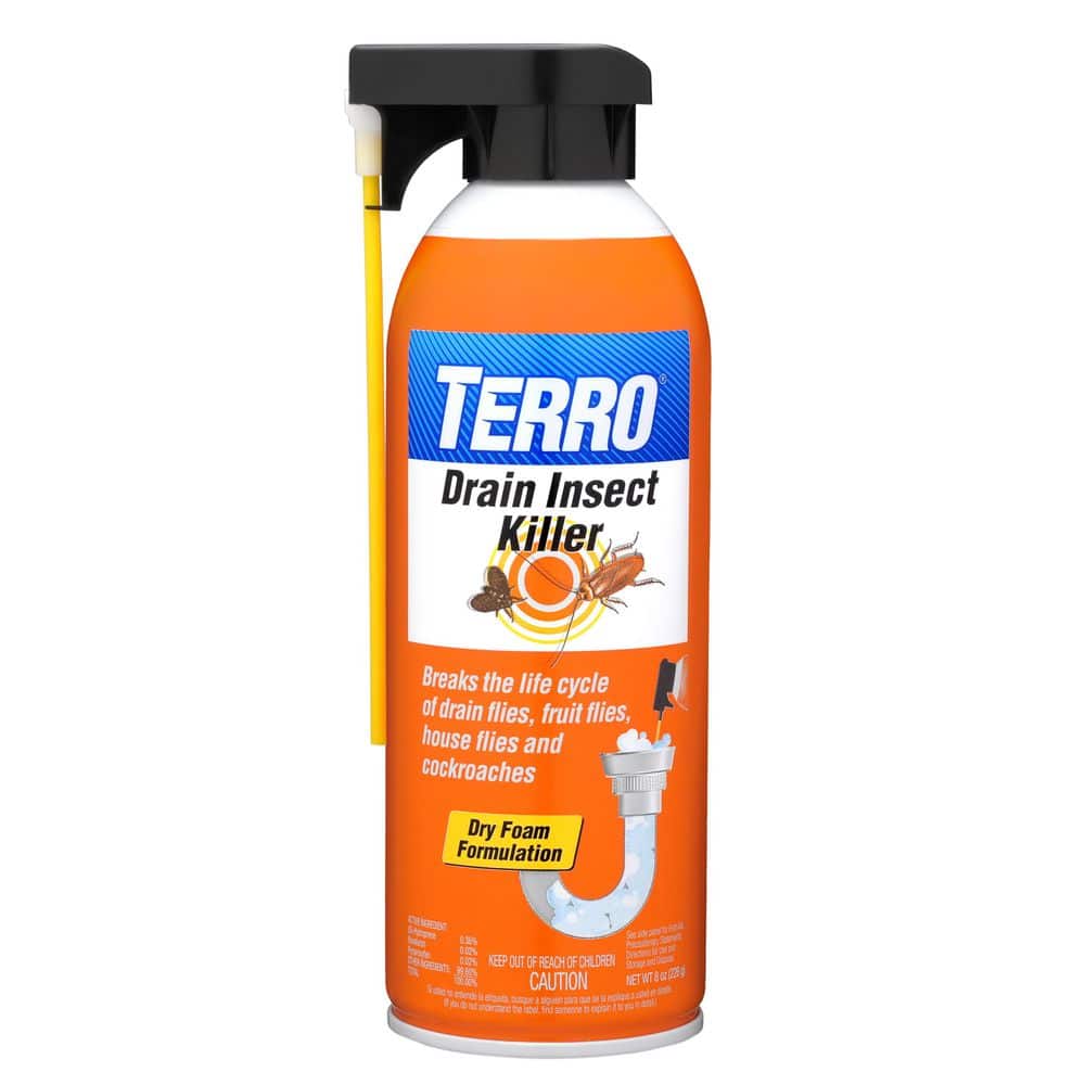 TERRO 8 oz. Drain Insect Killer Aerosol Spray T590 - The Home Depot