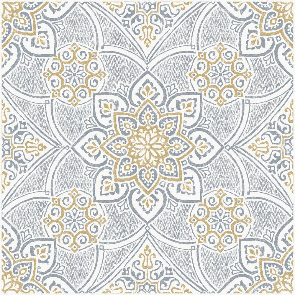 FloorPops Take Home Sample - 6 in. W x 6 in. L Blue Decora Water ...