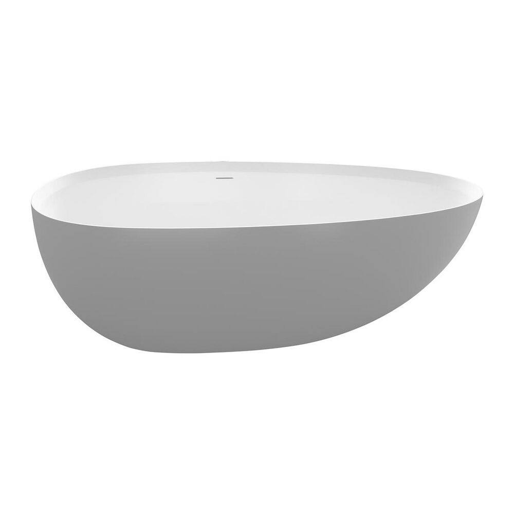 A&E Waymon 71 in. x 35.4 in. Soaking Bathtub with Center Drain in Matte ...