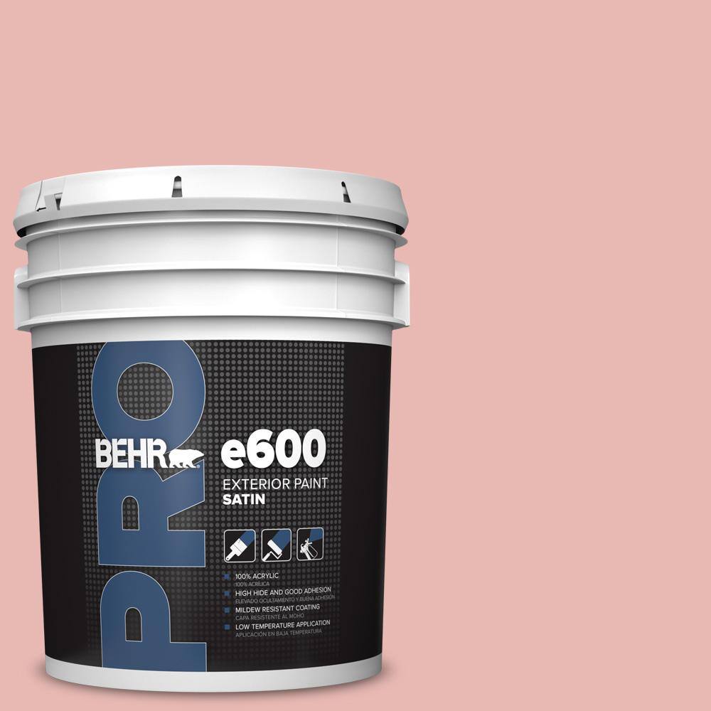 BEHR PRO 5 gal. #MQ4-04 Noble Blush Satin Exterior Paint PR64005 - The ...