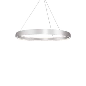 KUZCO Talis 70 in. 1 Light 80-Watt Brushed Nickel Integrated LED Pendant Light MP89570-BN - The ...