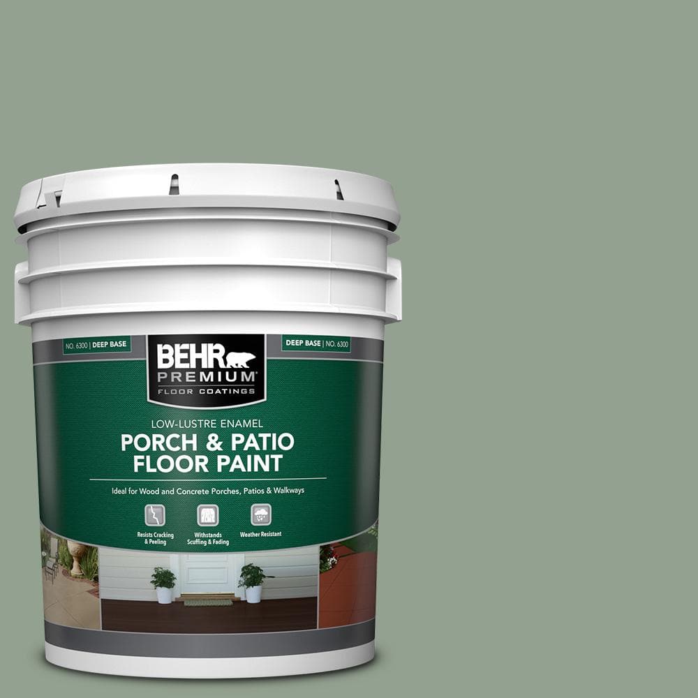 BEHR PREMIUM 5 gal. #N400-4 Forest Path Low-Lustre Enamel Interior ...