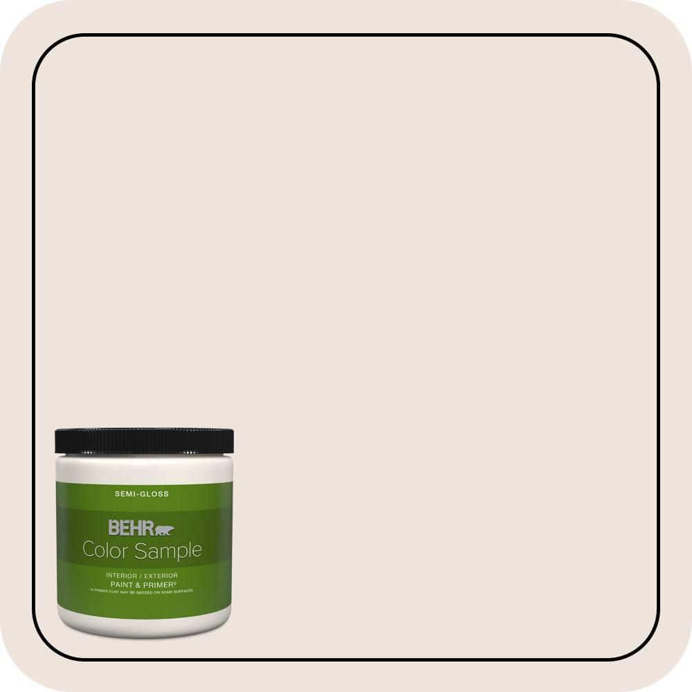 BEHR PREMIUM PLUS 8 oz. #ICC-33 Soft Feather Semi-Gloss Interior ...