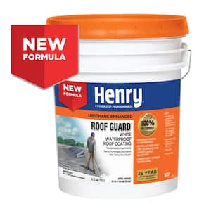 Henry Roof Guard White Coating 4.75 gal, Sealant 0.90 gal, ElastoTape 4 ...