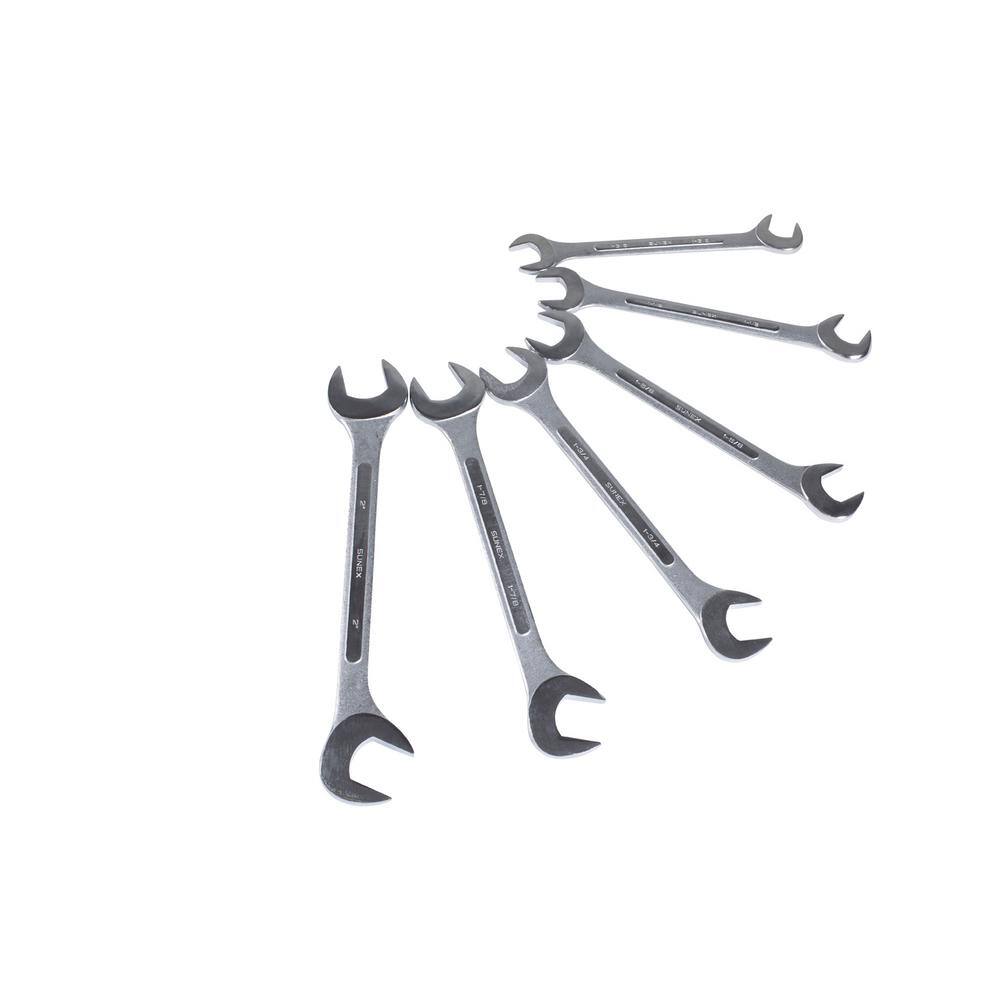 SUNEX TOOLS SAE Angled Head Raised Panel Wrench Set (6-Piece) 9916 ...