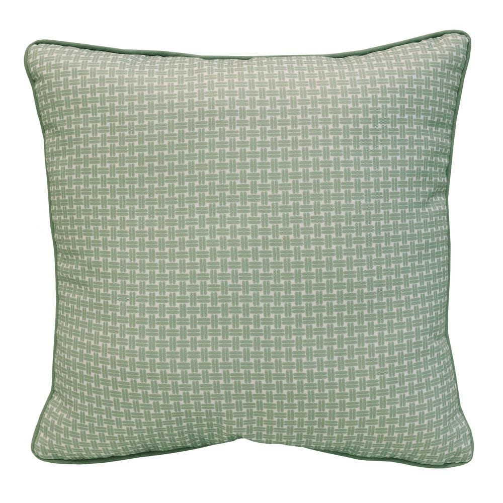 OUTDOOR DECOR BY COMMONWEALTH Outdoor Sage Printed Throw Pillow 18 x 18 ...