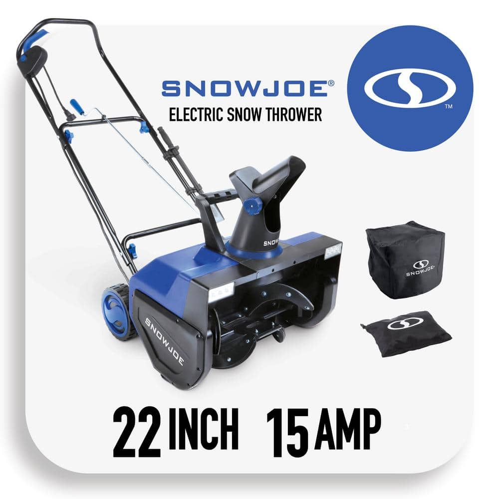 Snow Joe 22 in. 15 Amp Electric Snow Blower with Dual LED Lights and ...