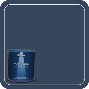 BEHR PREMIUM PLUS 8 oz. #MQ5-54 Compass Blue Flat Interior/Exterior ...