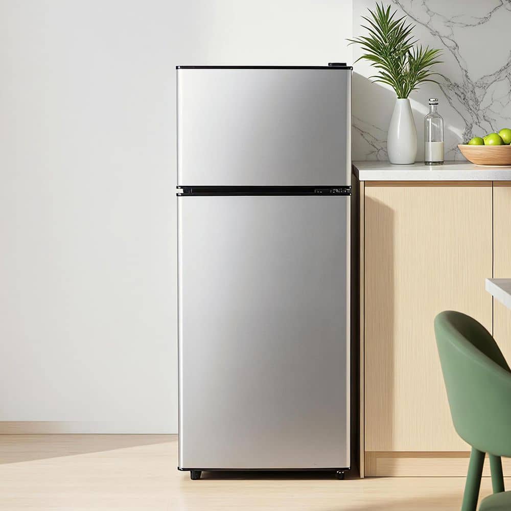 INSTER 3.8 cu. ft. Mini Refrigerator Double Doors Fridges with Freezer ...