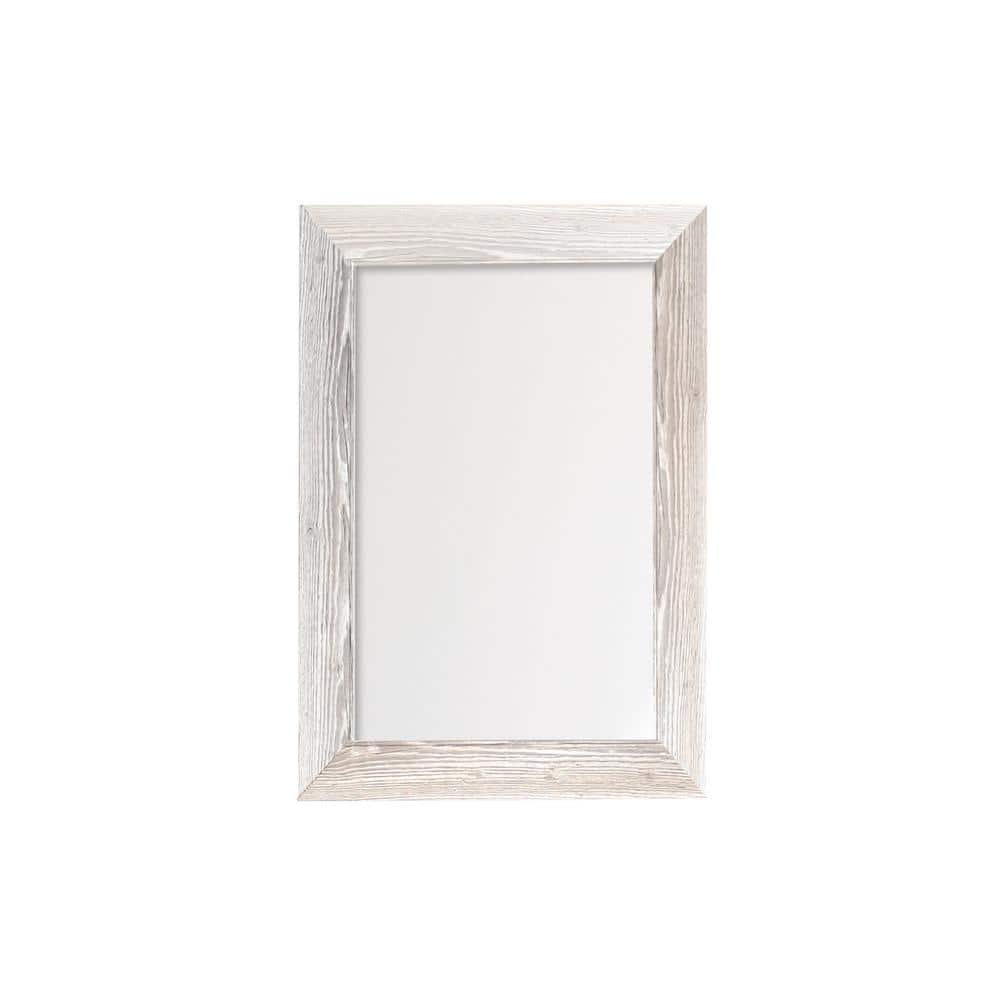 BrandtWorks Restoration White Framed Wall Mirror 22 in. W x 32 in. H ...