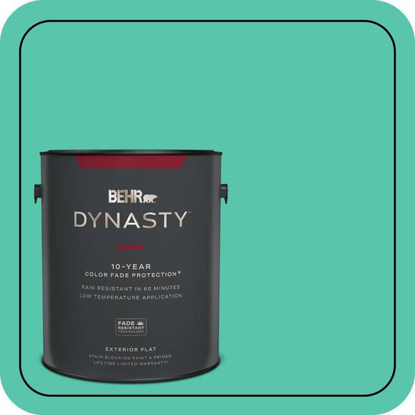 BEHR DYNASTY 1 gal. #480B-4 Shoreline Green Flat Exterior Stain ...
