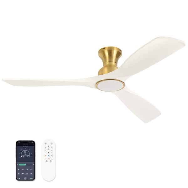 MultiEase 52 in. Smart Indoor White and Gold Steel Low Profile Standard ...