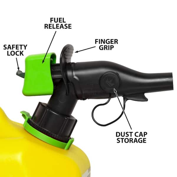Scepter 5 Gal. Smart Control Diesel Can with Rear Handle, Yellow Fuel ...