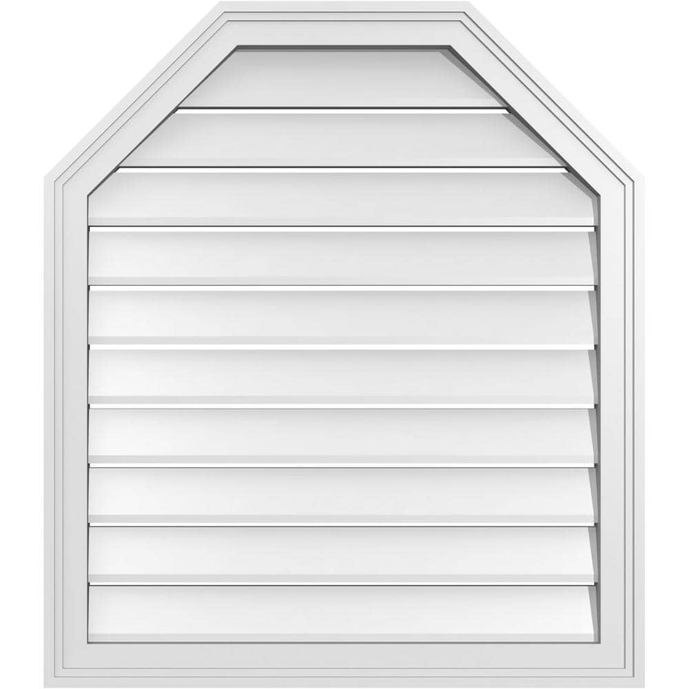 UPC 194438433414 - 28 W x 32 H Octagonal Top Surface Mount PVC Gable ...