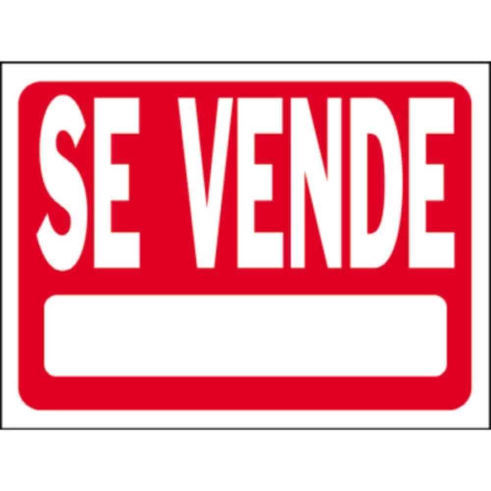 Everbilt 18 in. x 24 in. Plastic Se Vende Sign 21503 - The Home Depot