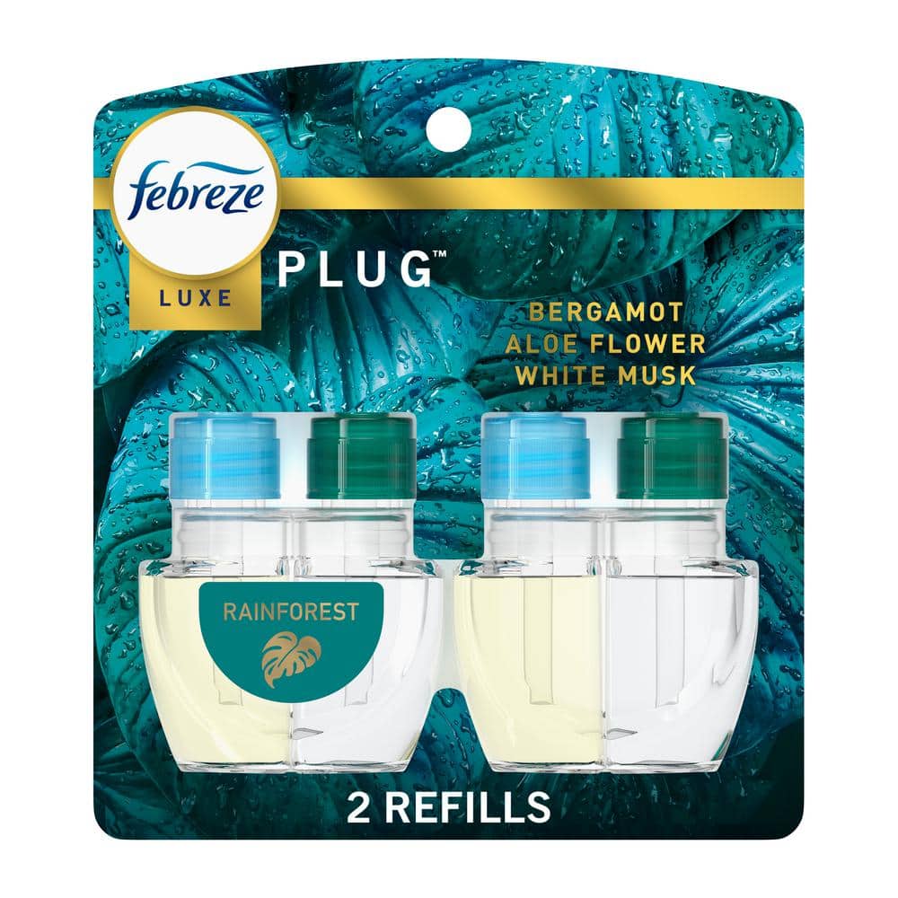 Febreze 0.87 oz. Rainforest Scented Oil Plug-In Automatic Air Freshener ...