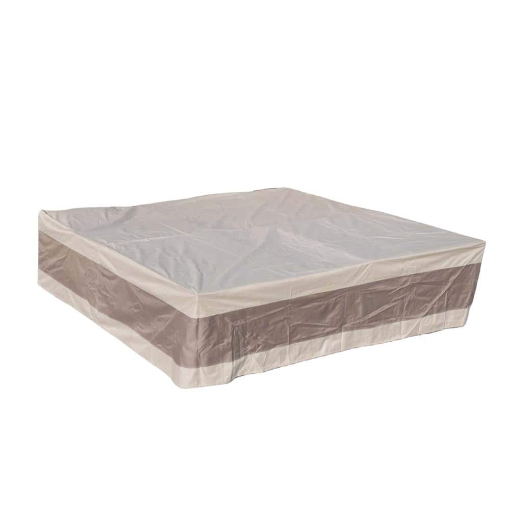 DIRECT WICKER Steamboat Large 106 in. x 106 in. x 28 in. Square Garden ...