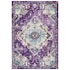 SAFAVIEH Madison Lavender/Light Blue 9 ft. x 12 ft. Border Floral ...