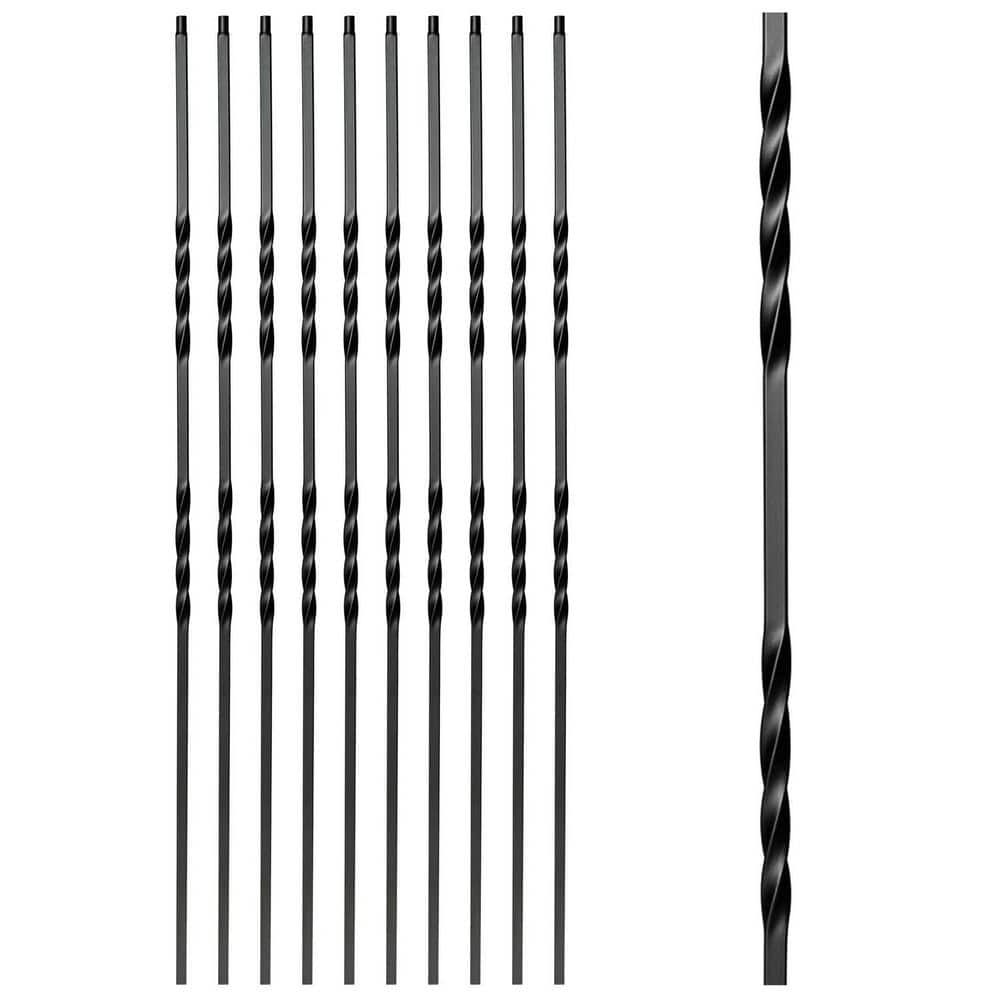Afoxsos 44 in. H x .5 in. W Double Twist Metal Spindles Wrought Iron ...