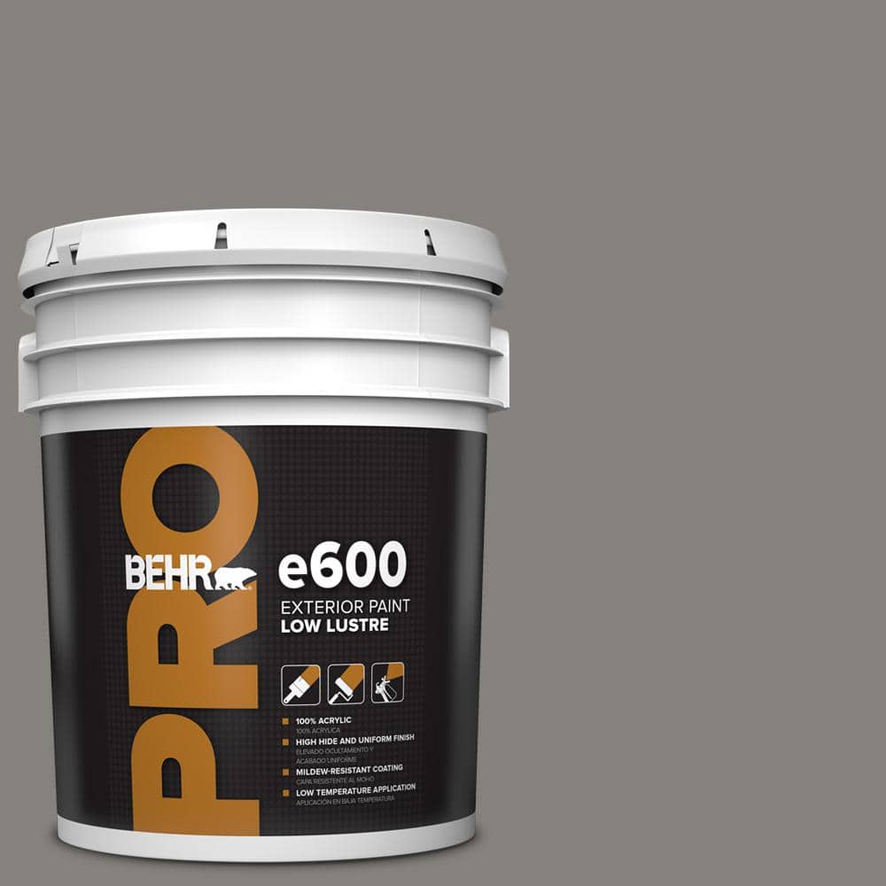 BEHR PRO 5 gal. #BNC-25 Gray Pepper Low Luster Exterior Paint PR62305 ...