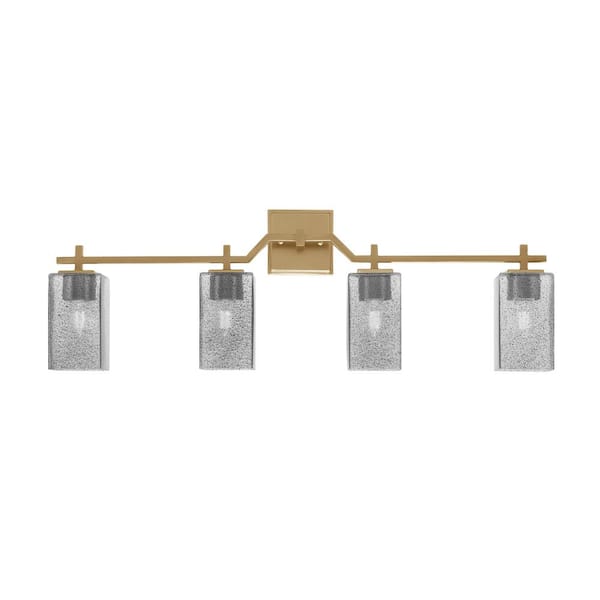 Bridgewater 4 Light Bath Bar, New Age Brass Finish, 3.5 in. Square ...