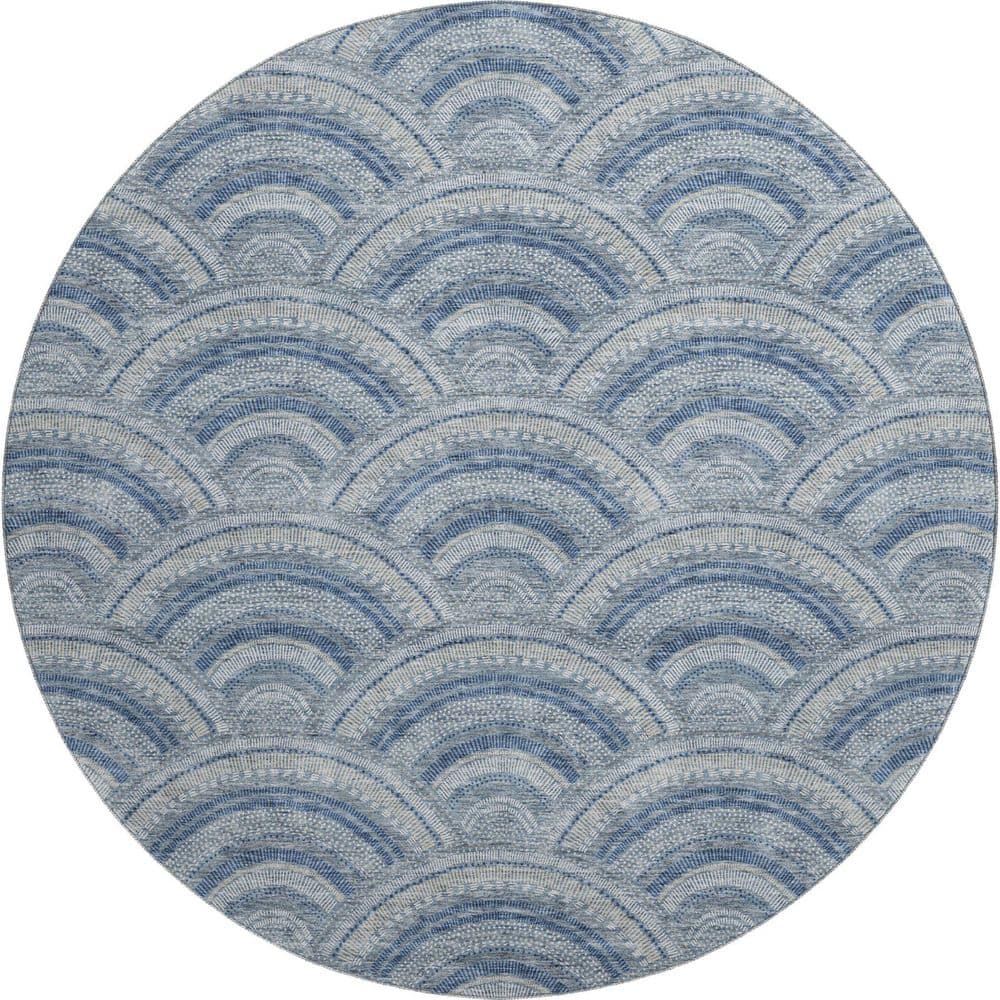 Addison Rugs Mayfield Premium Machine Washable Abstract AMF984 Denim 8 ...