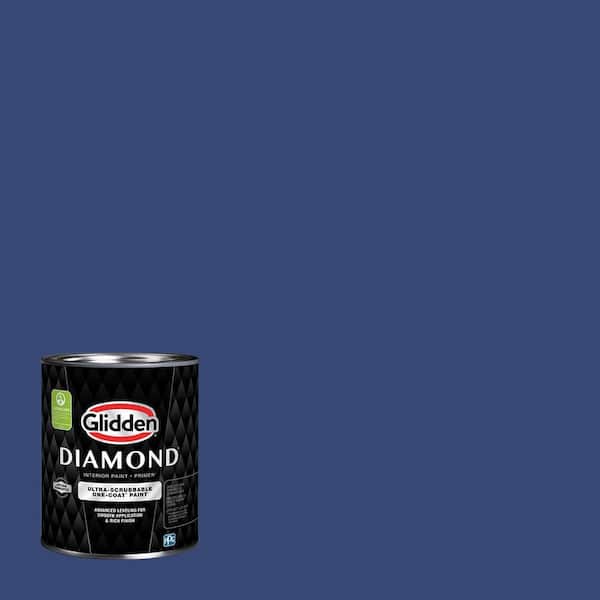 Glidden Diamond 1 qt. PPG1166-7 Daring Indigo Satin Interior Paint with ...