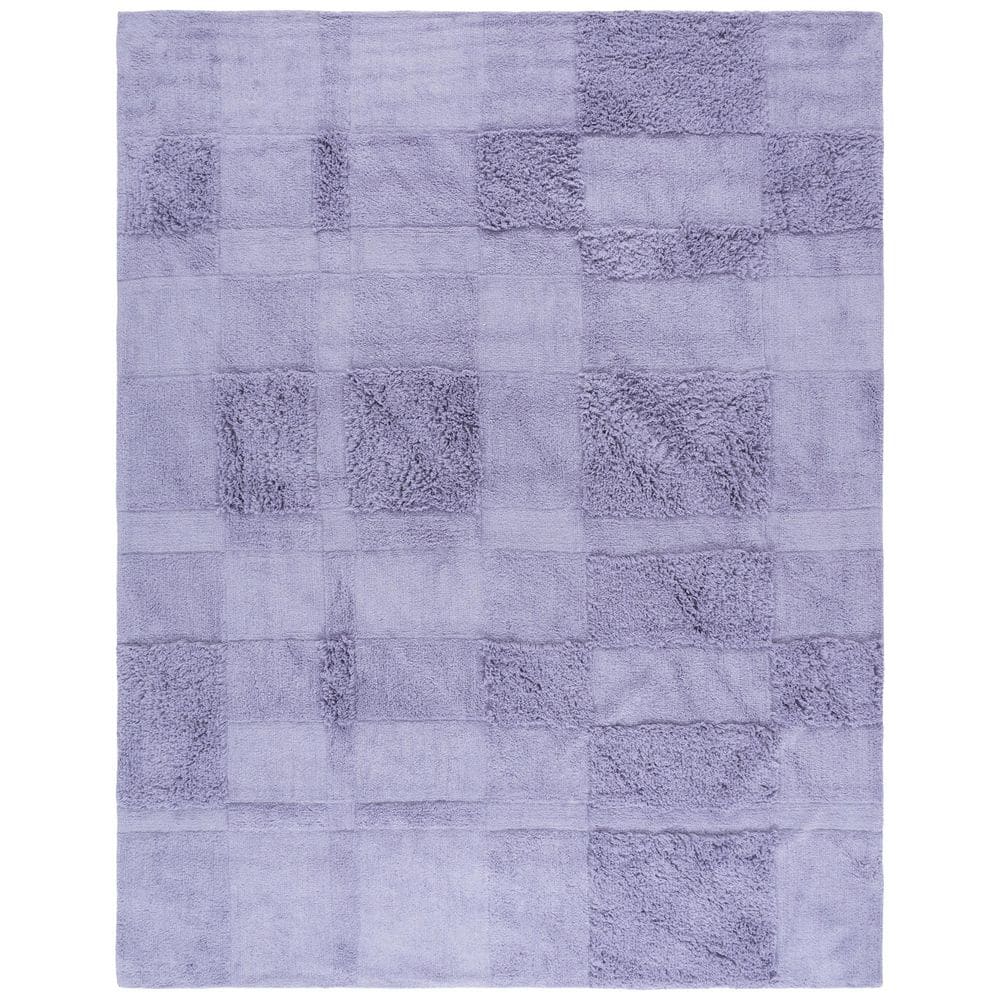 SAFAVIEH Easy Care Lilac 8 ft. x 10 ft. Machine Washable High-Low Solid ...