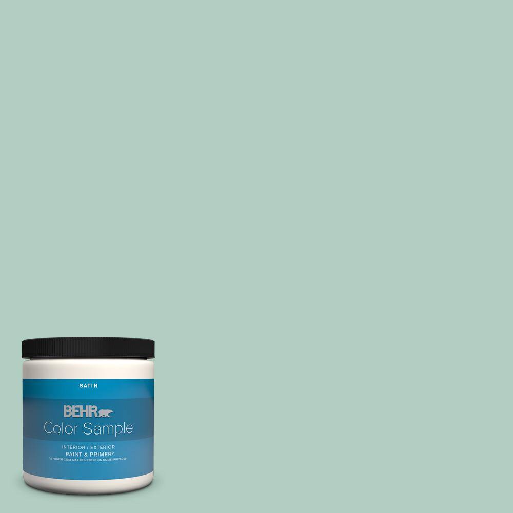 BEHR PREMIUM PLUS 8 oz. #M430-3 Wintergreen Dream Satin Enamel Interior ...