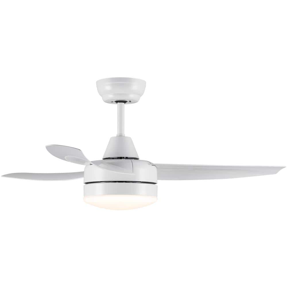 Staykiwi 42 in. Indoor White Modern Contemporary Ceiling Fan with 3 ...