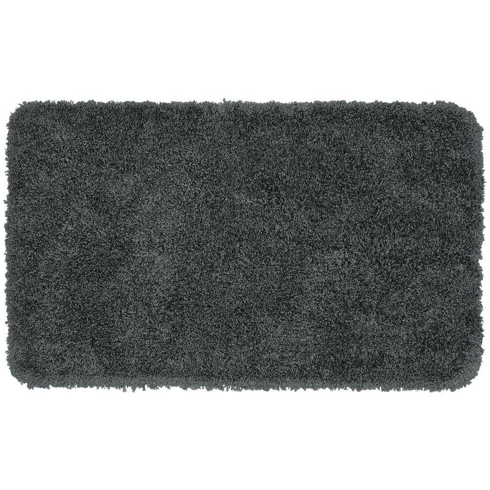 Garland Rug Serendipity Dark Gray 30 in. x 50 in. Washable Bathroom ...