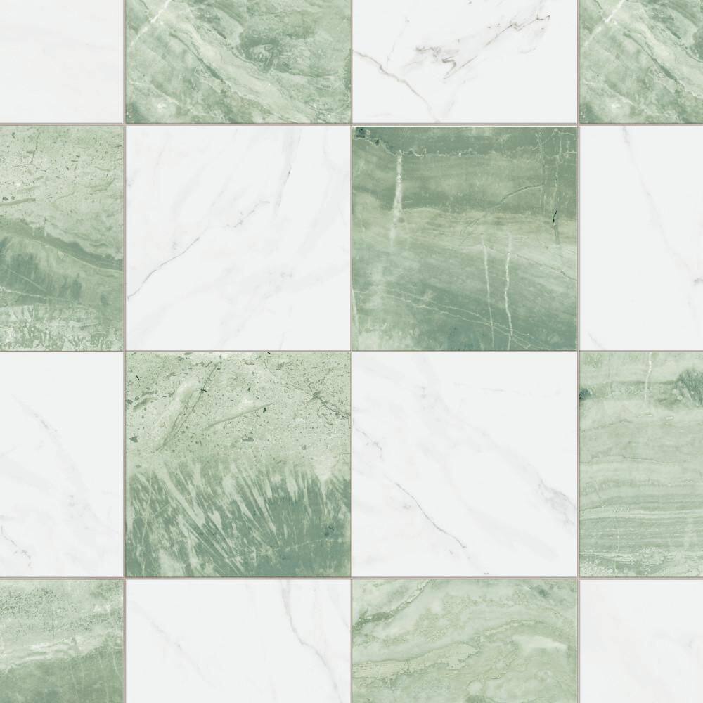Merola Tile Marbilia Chess Jungle 17 in. x 17 in. Porcelain Floor and ...
