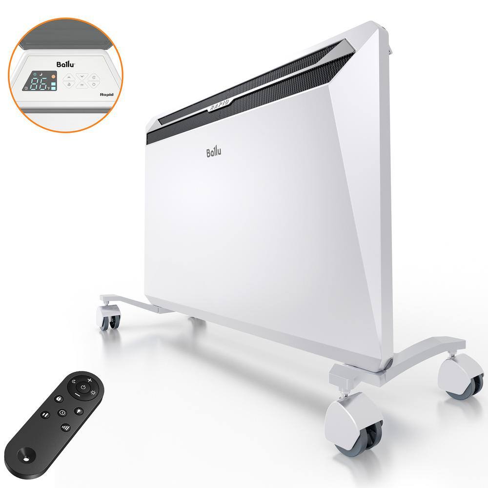 Edendirect 1500-Watt Electric Ceramic Heater in White with Tip-Over ...